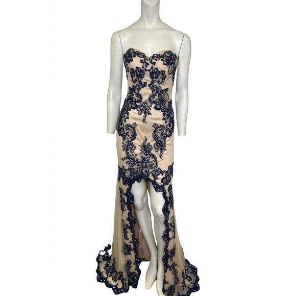 Jovani | Dresses | New Jovani Strapless Gown In Navynude | Poshmark
